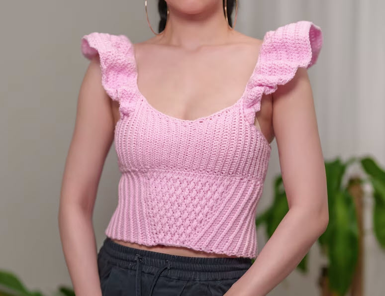 Ruffle Tank Top Free Crochet Patterns