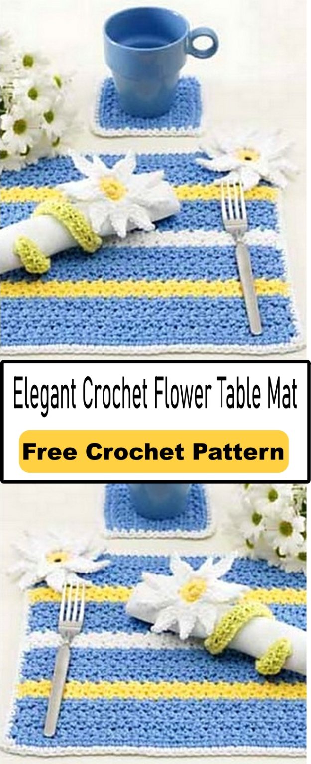Crochet Flower Table Mat
