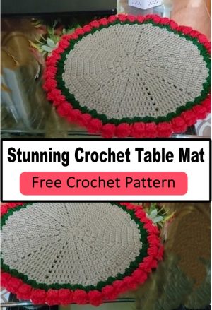 Crochet Flower Table Mat