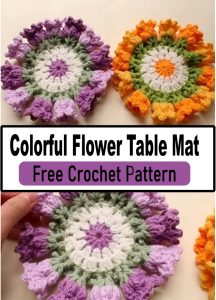 Crochet Flower Table Mat