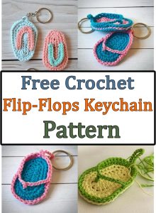 Crochet Flip-Flops Keychain