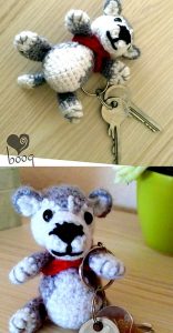 Crochet Dog keychain