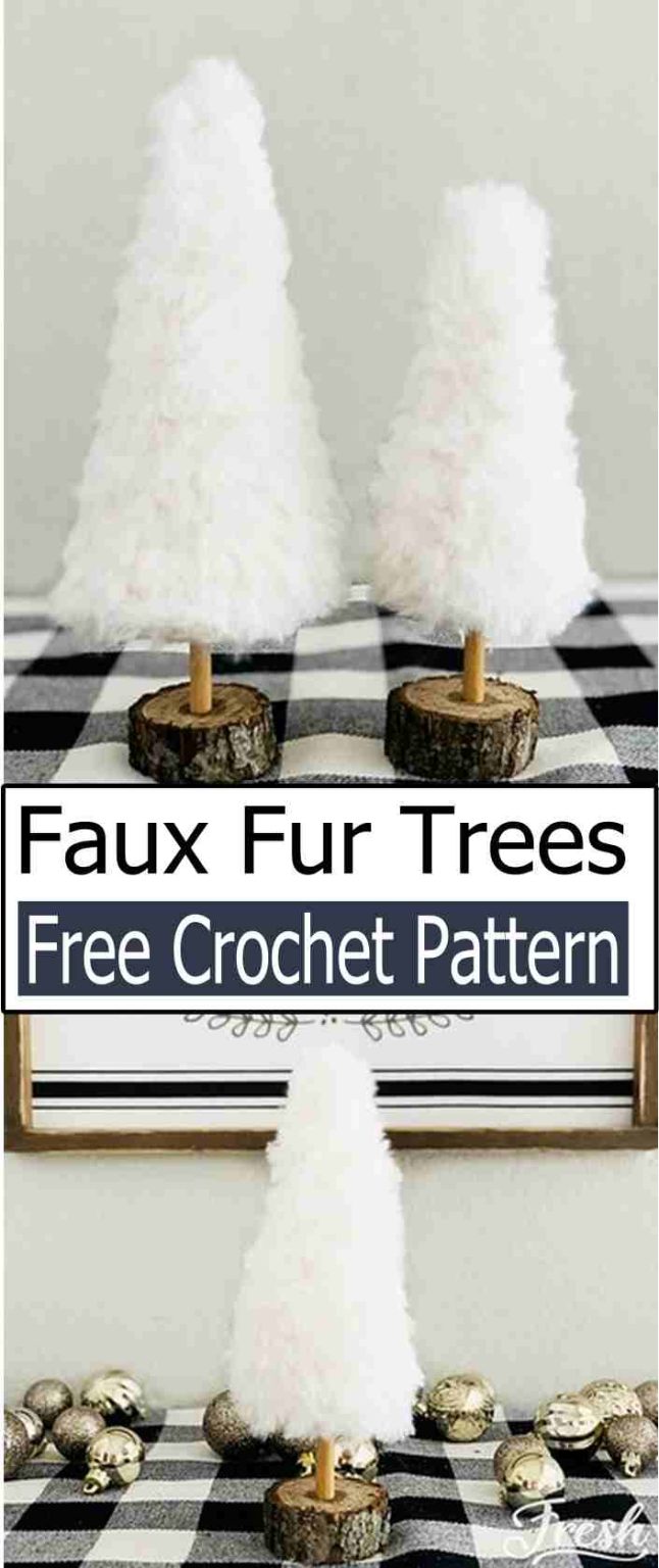 Crochet Faux Fur Trees