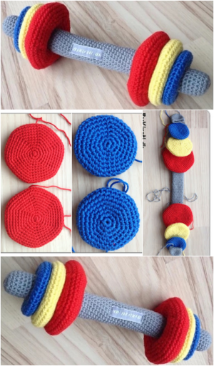 Crochet Baby Dumbbell