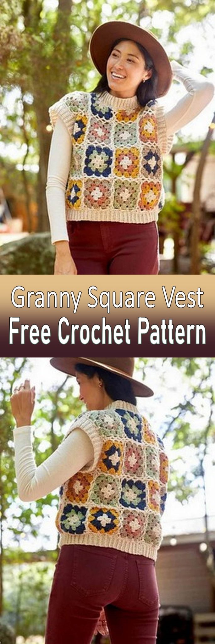 Crochet Granny Square Vest