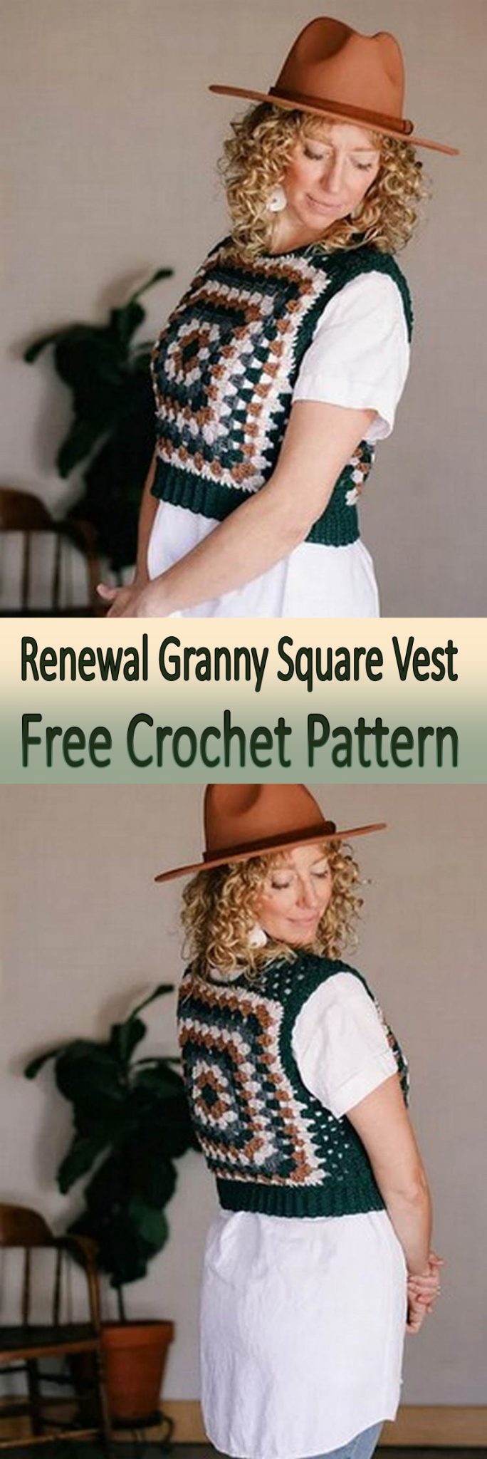 Crochet Granny Square Vest