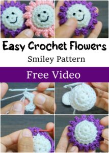 Crochet Smiley Face Keychains