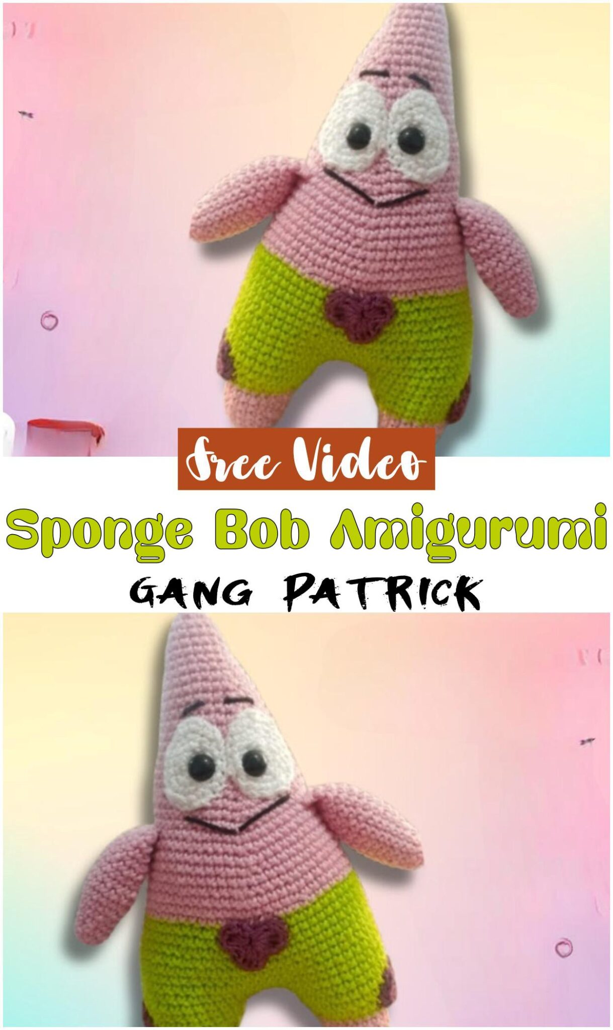 Crochet Patrick Star Amigurumi
