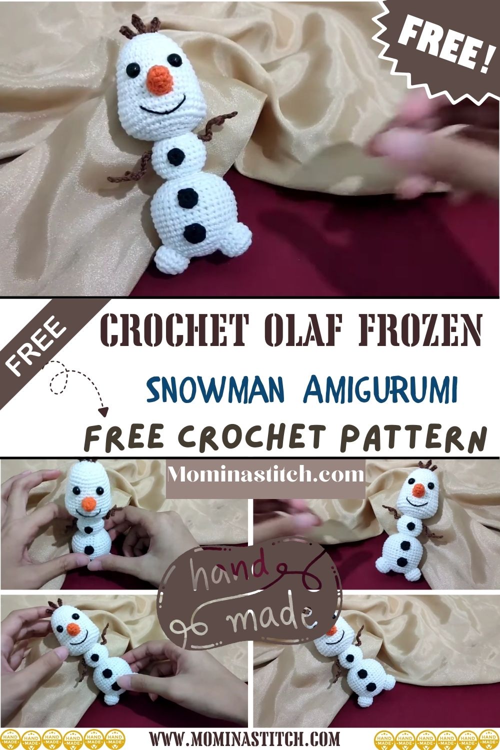 Crochet Olaf Snowman Amigurumi