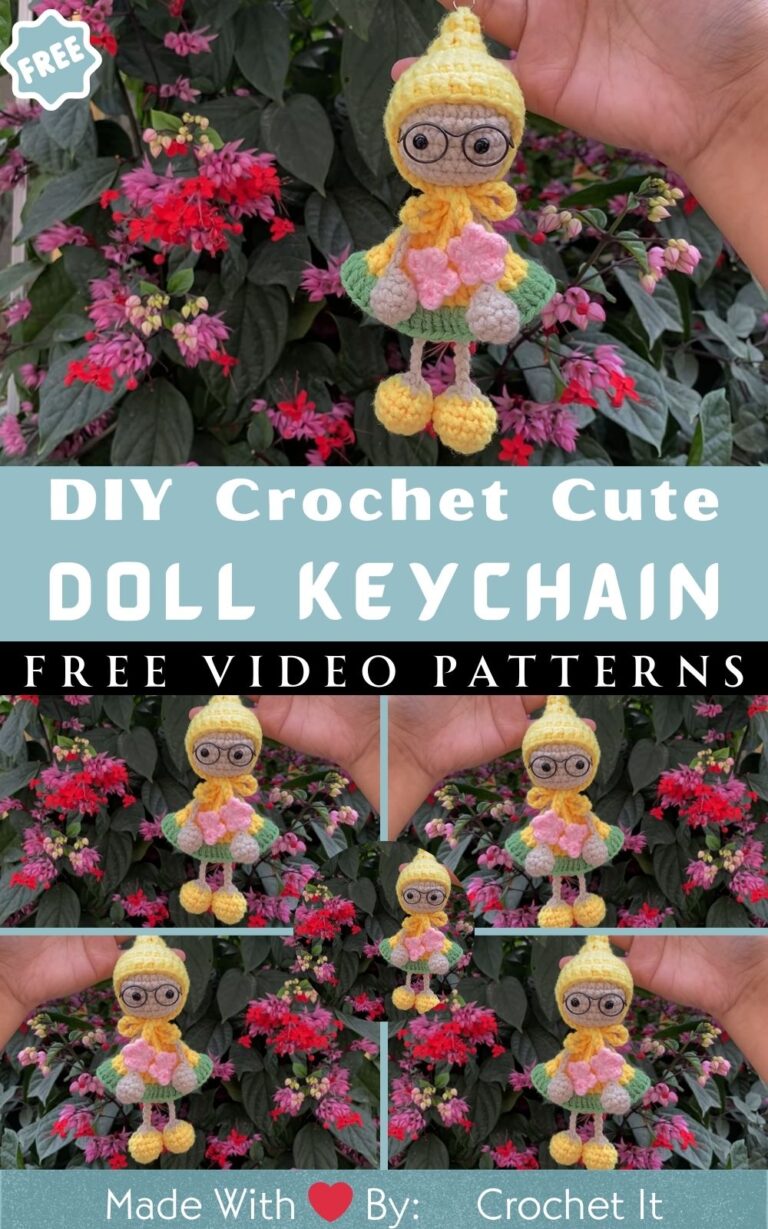 Crochet Cute Doll Keychain Amigurumi
