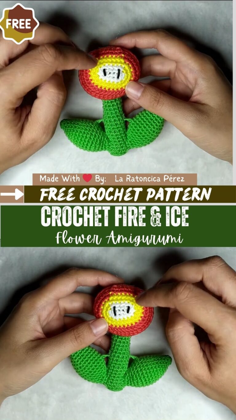 Crochet Fire Flowers Mario
