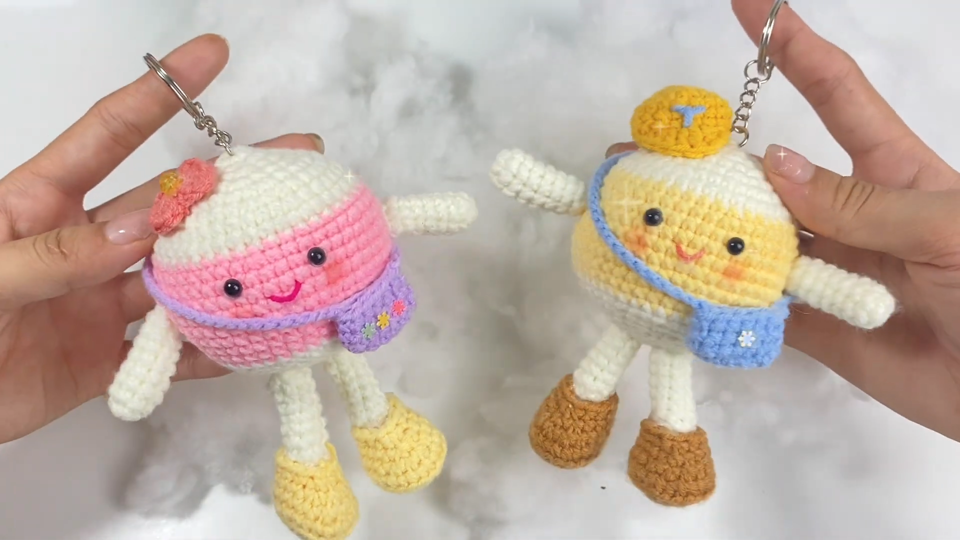 Crochet Snooker Ball Keychain Amgurumi