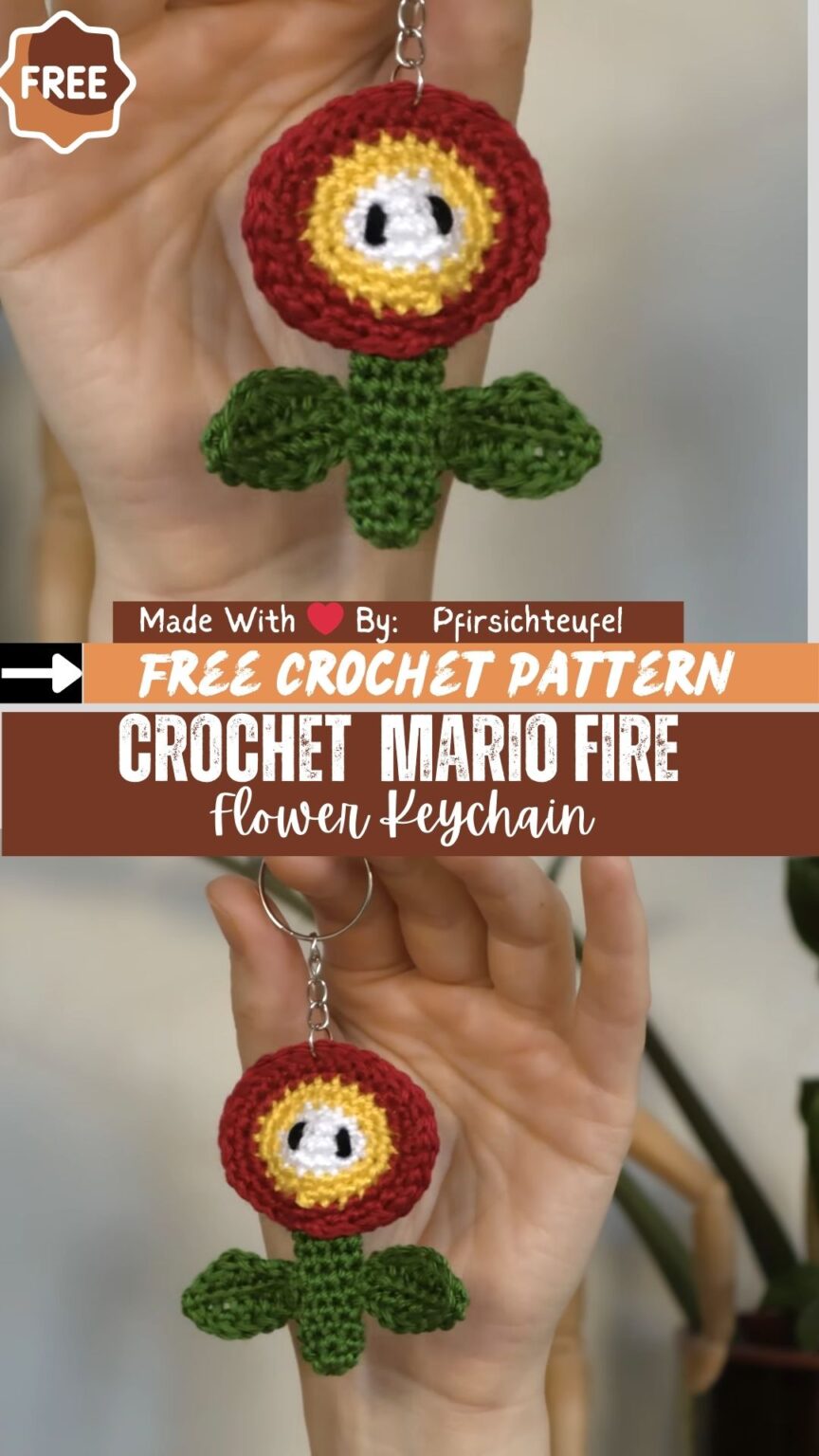 Crochet Fire Flowers Mario