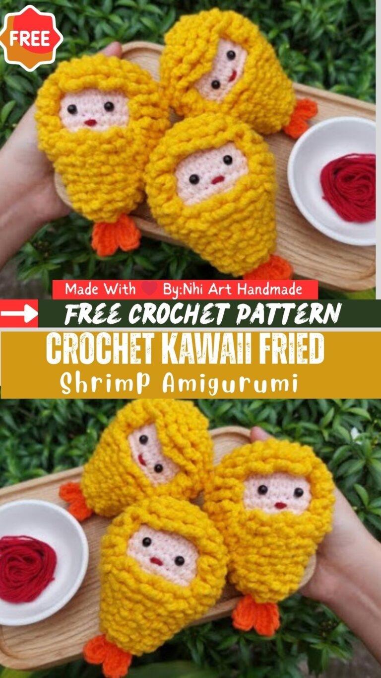 Crochet Kawaii Shrimp Amigurumi