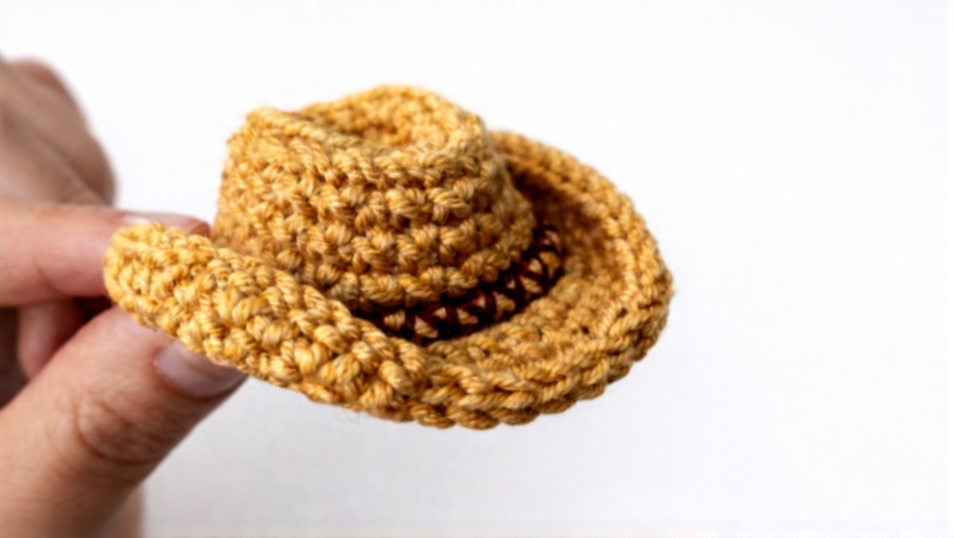 Crochet a Mini Cowboy Hat
